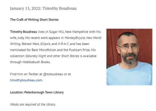 News/Events – Timothy Boudreau